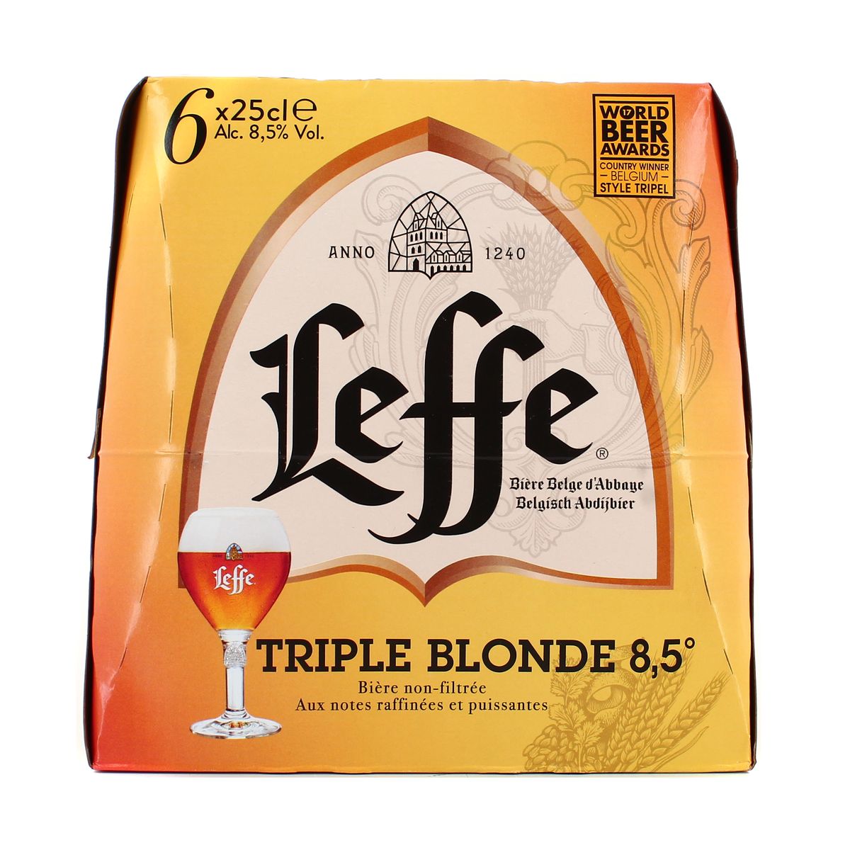 Livraison à domicile Leffe Bière d'Abbaye Triple blonde 8.5°, 6x25cl