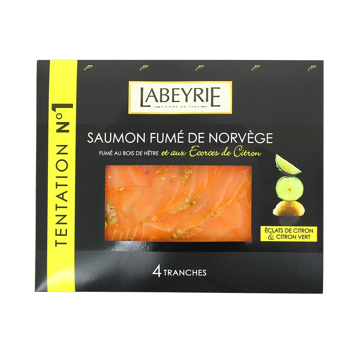 Achat Labeyrie Saumon fume Norvège citron/citron vert 140g, 4 tranches
