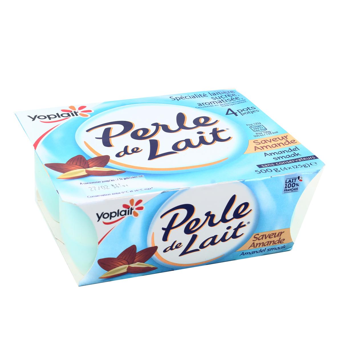 Livraison à domicile Perle de lait Yaourt Amande, 4x125g