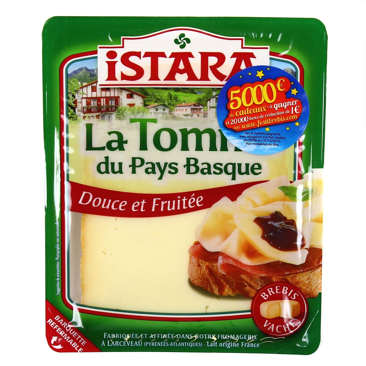 Istara La Tomme du Pays Basque, 180g : houra.fr