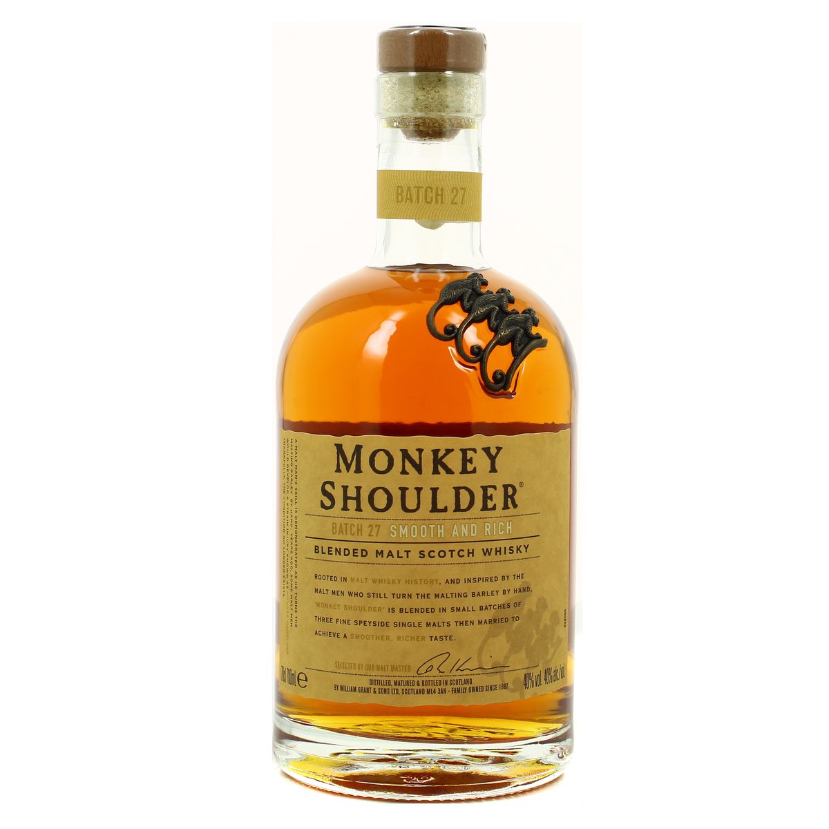 Achat / Vente Monkey Shoulder Blended malt scotch Whisky 40°, 70cl