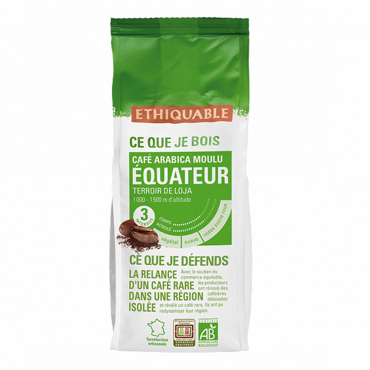 Achat Ethiquable - Commerce Equitable Café Arabica moulu Bio d'Equateur