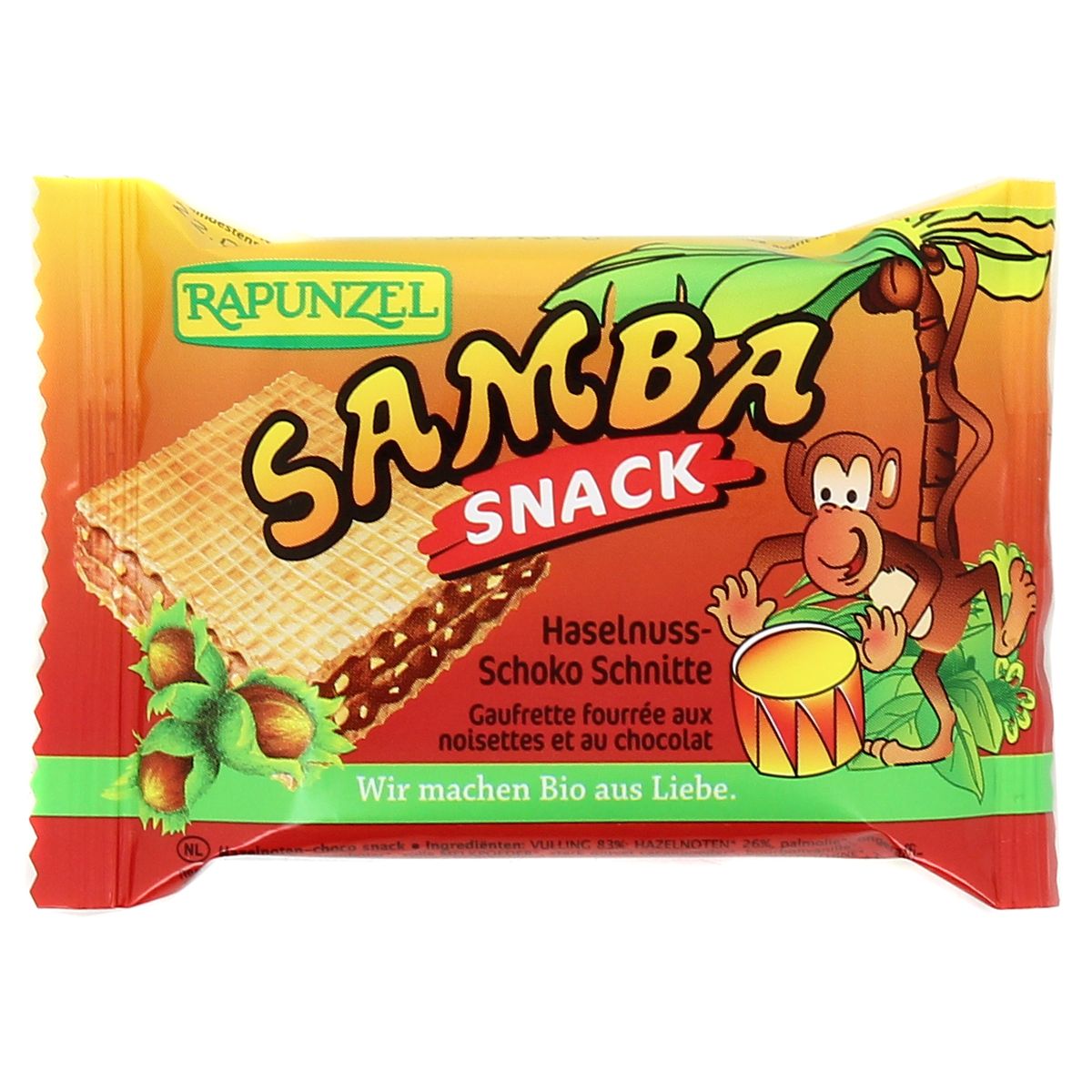 Acheter Rapunzel Gaufrette Bio noisette et chocolat Samba Snack, 25g
