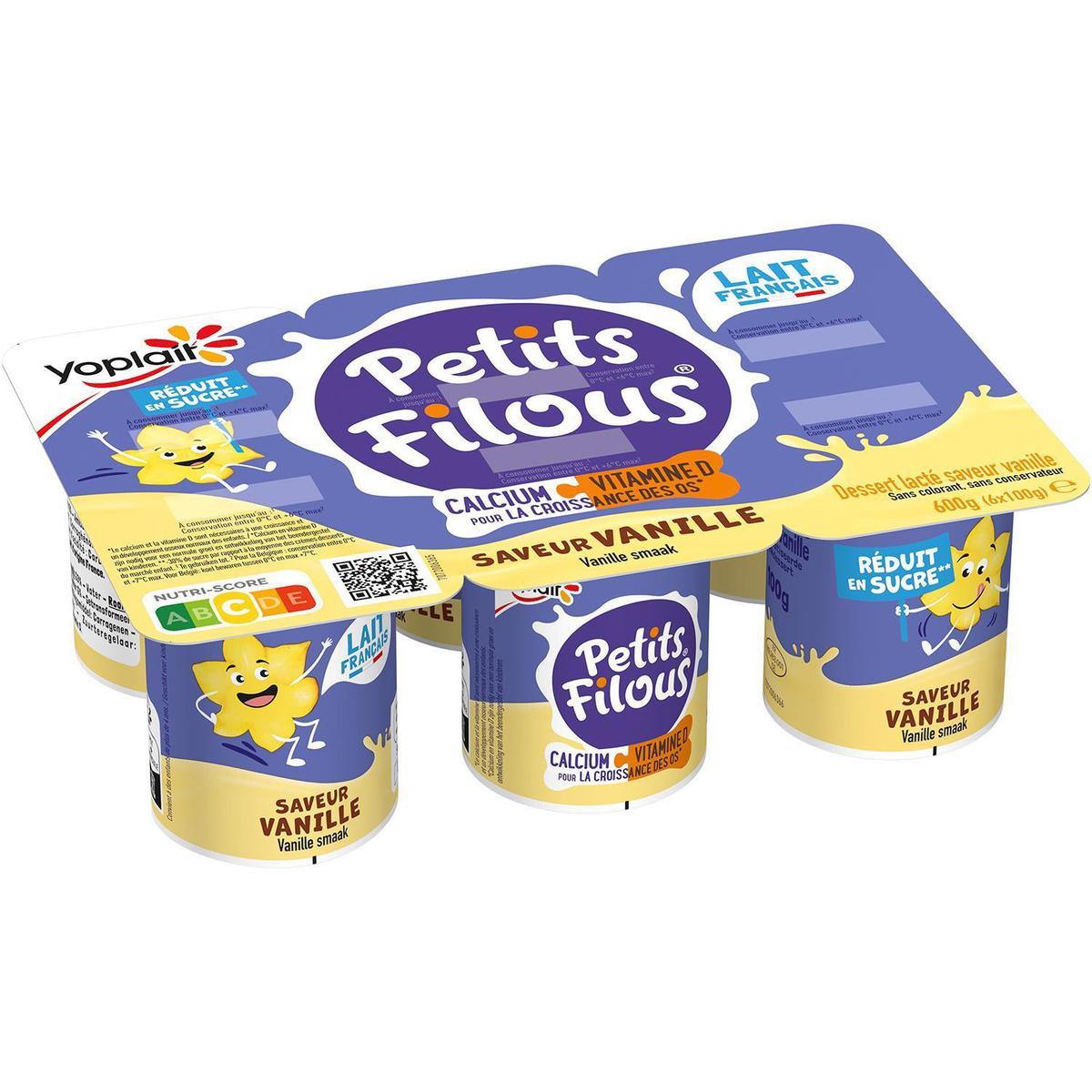 Livraison à domicile Petits Filous Yaourts vanille, 6x100g