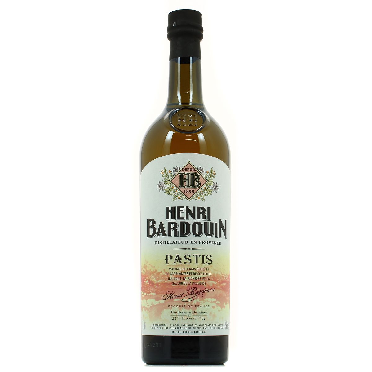 Henri Bardouin Pastis 45°, 70cl : houra.fr