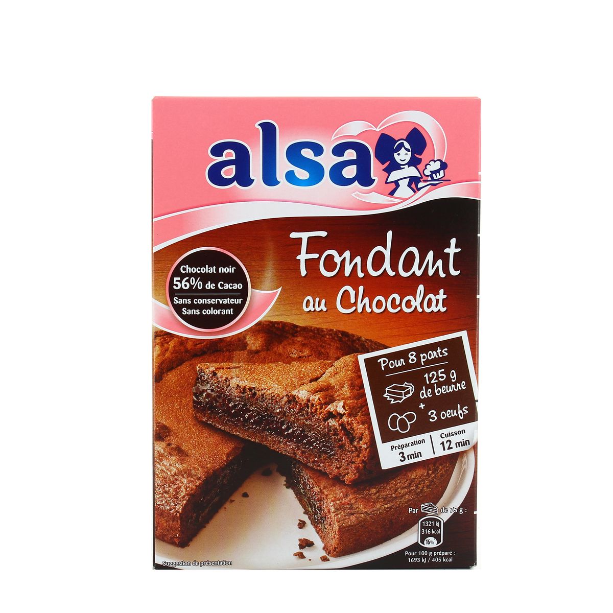 Alsa Fondant au chocolat, 320g : houra.fr