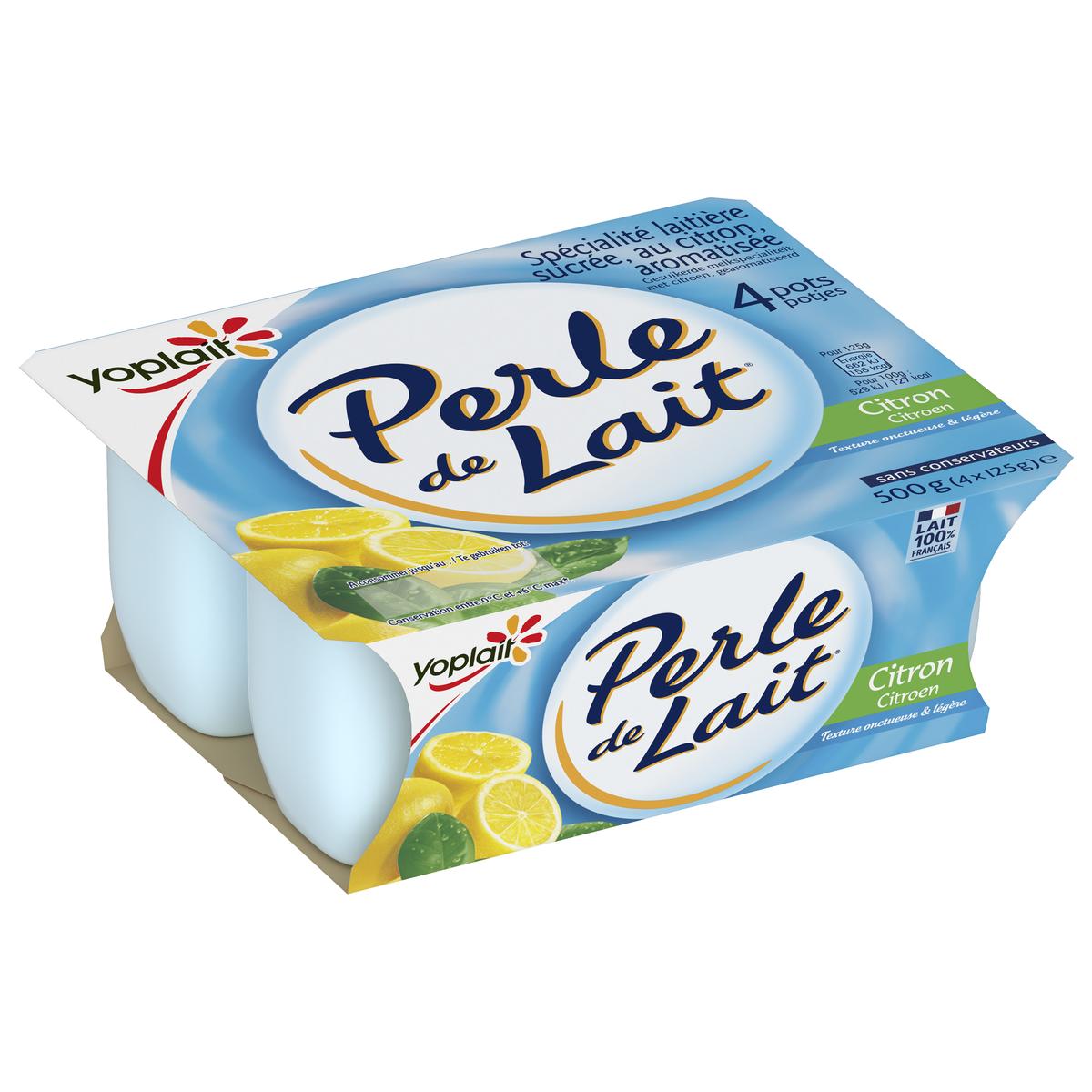 Livraison à domicile Perle de lait Yaourt au Citron, 4X125G