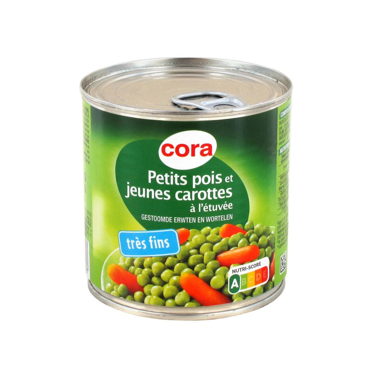 Acheter Cora Petits Pois et Jeunes Carottes très fins à l'étuvée, 265g