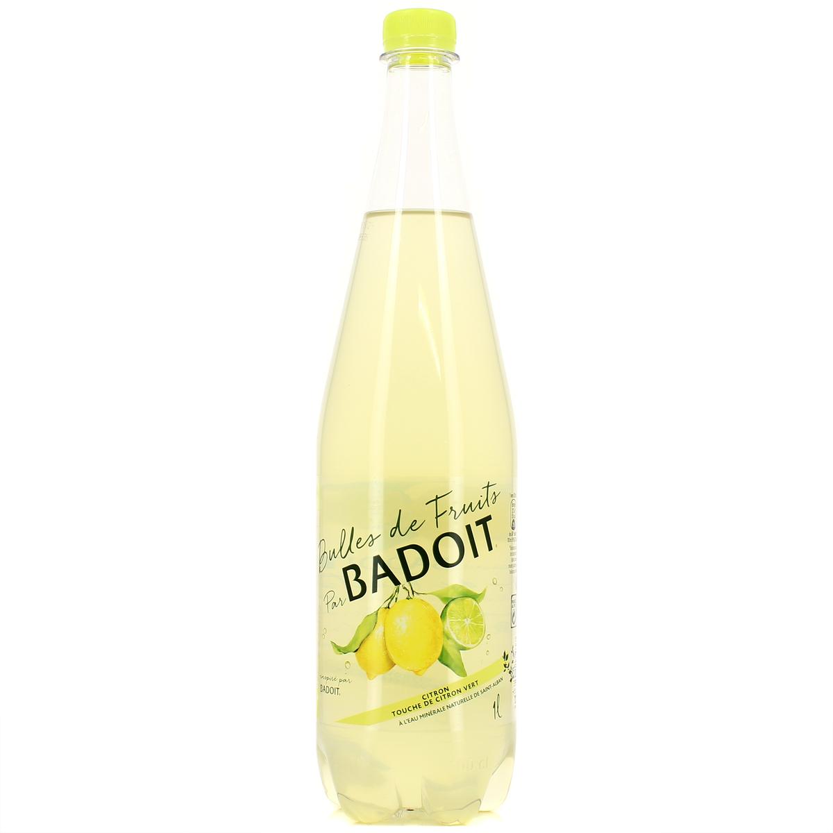 Badoit Bulles de fruits citron - citron vert, 1L : houra.fr