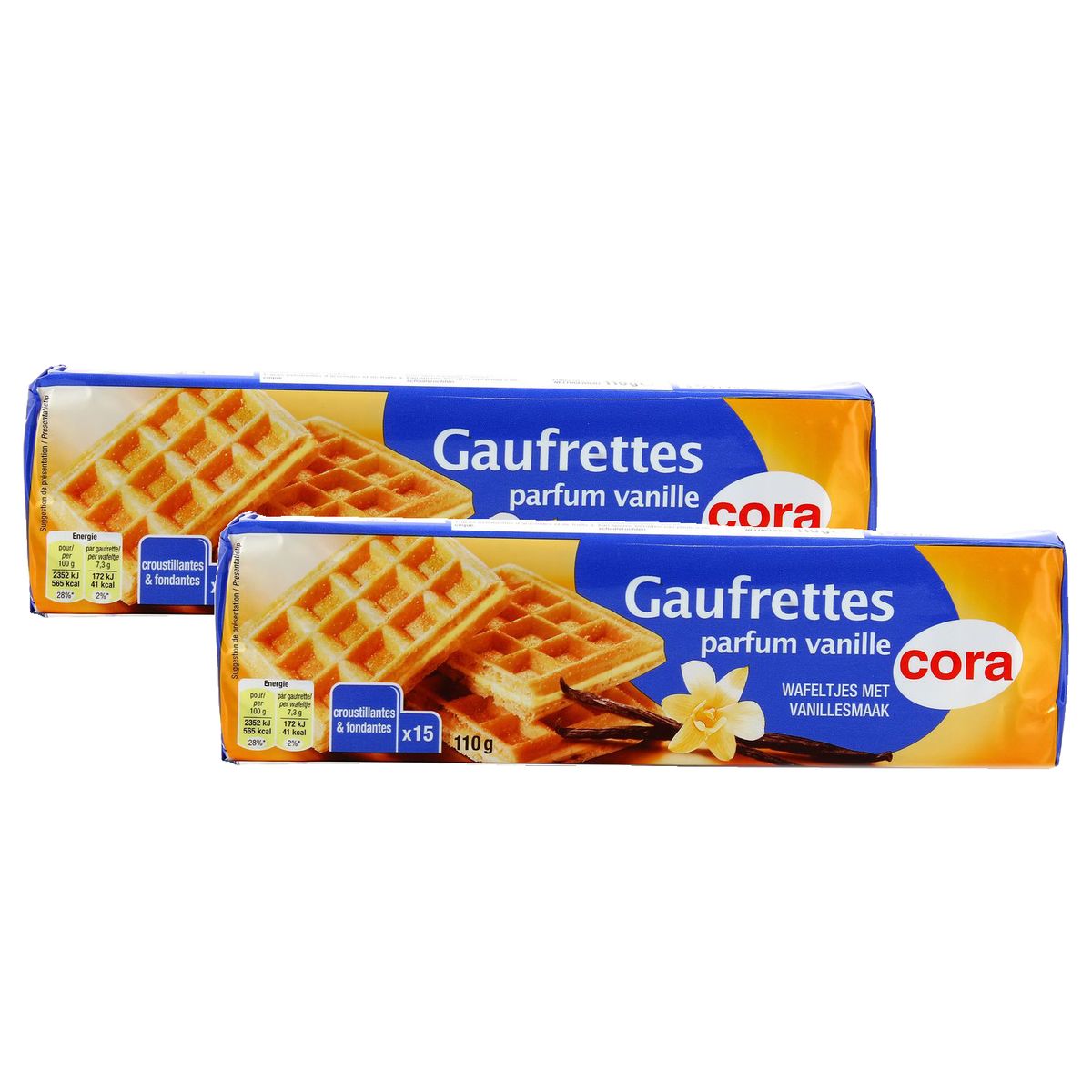 Achat / Vente Cora Gaufrettes parfum vanille (2x15), Lot de 2x110g