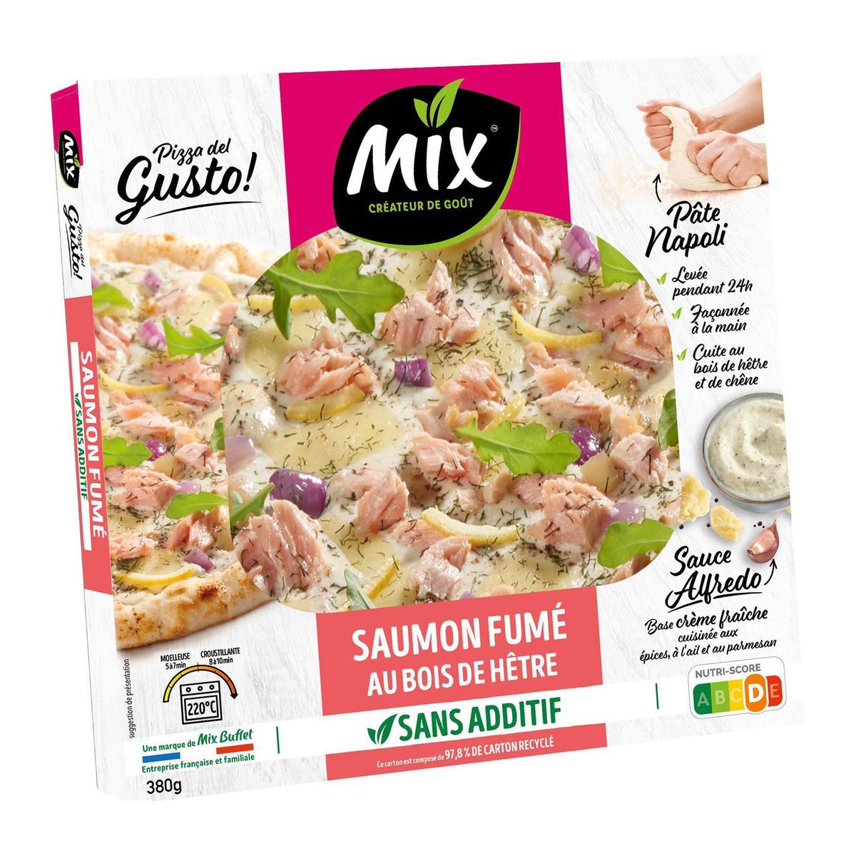 Livraison à domicile Mix Buffet Pizza Crème Fraiche Saumon fumé, 380g