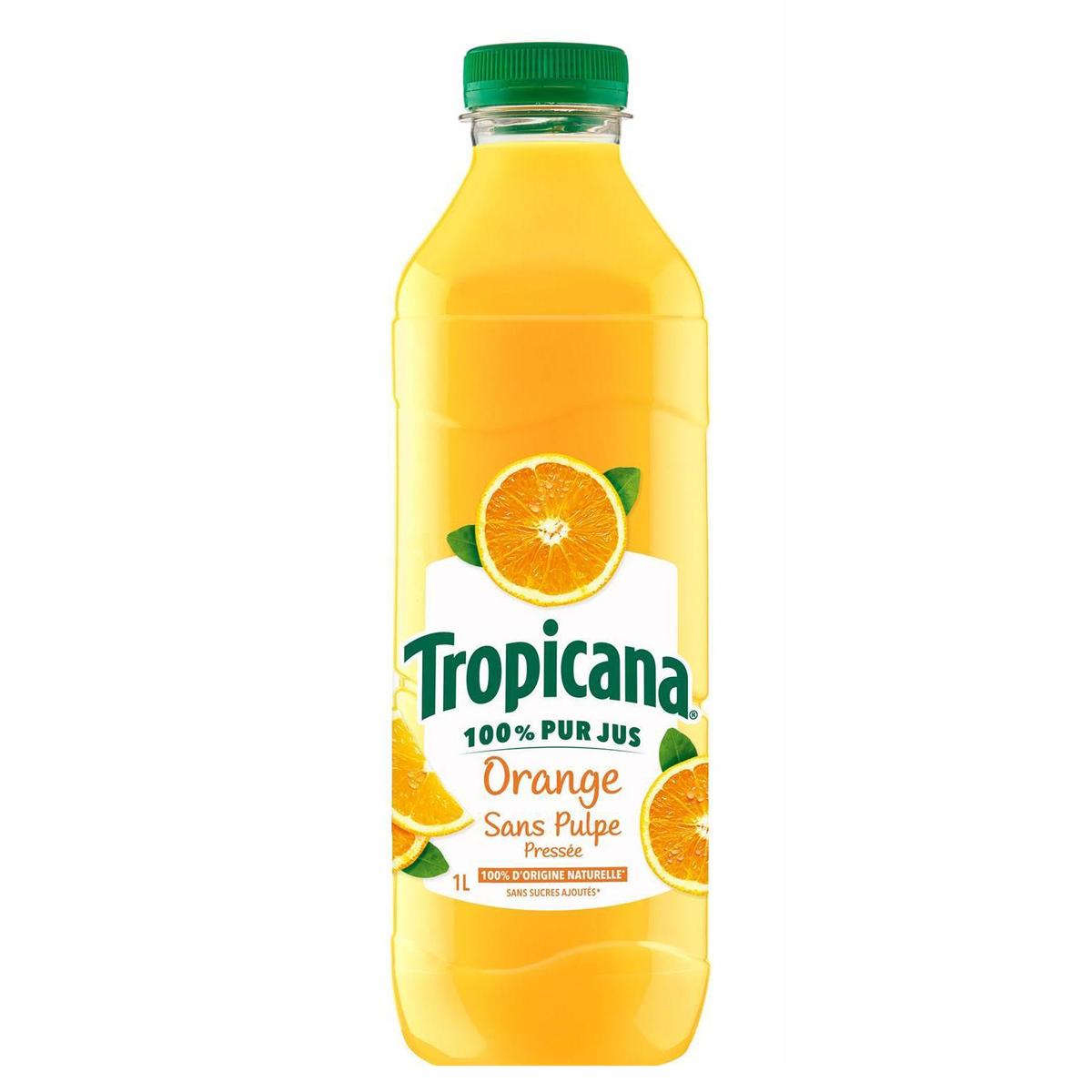 Achat / Vente Tropicana Jus d'Orange Pressée Sans Pulpe Pur Jus, 1L