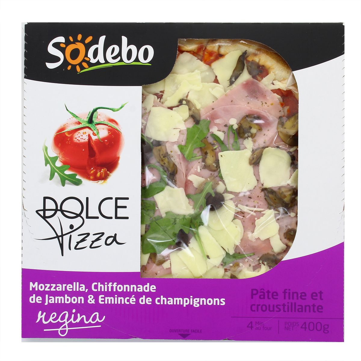 Livraison à domicile Sodebo Dolce pizza Regina, 400g