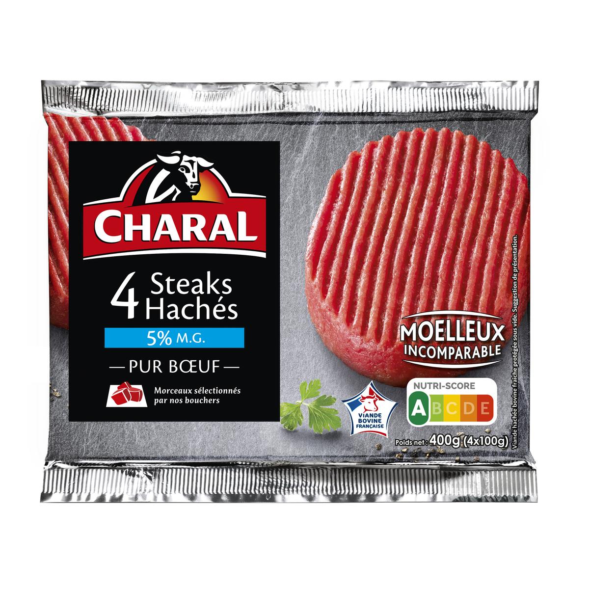 Livraison à domicile Charal Steak haché 5%Mat.gr, 4x100g