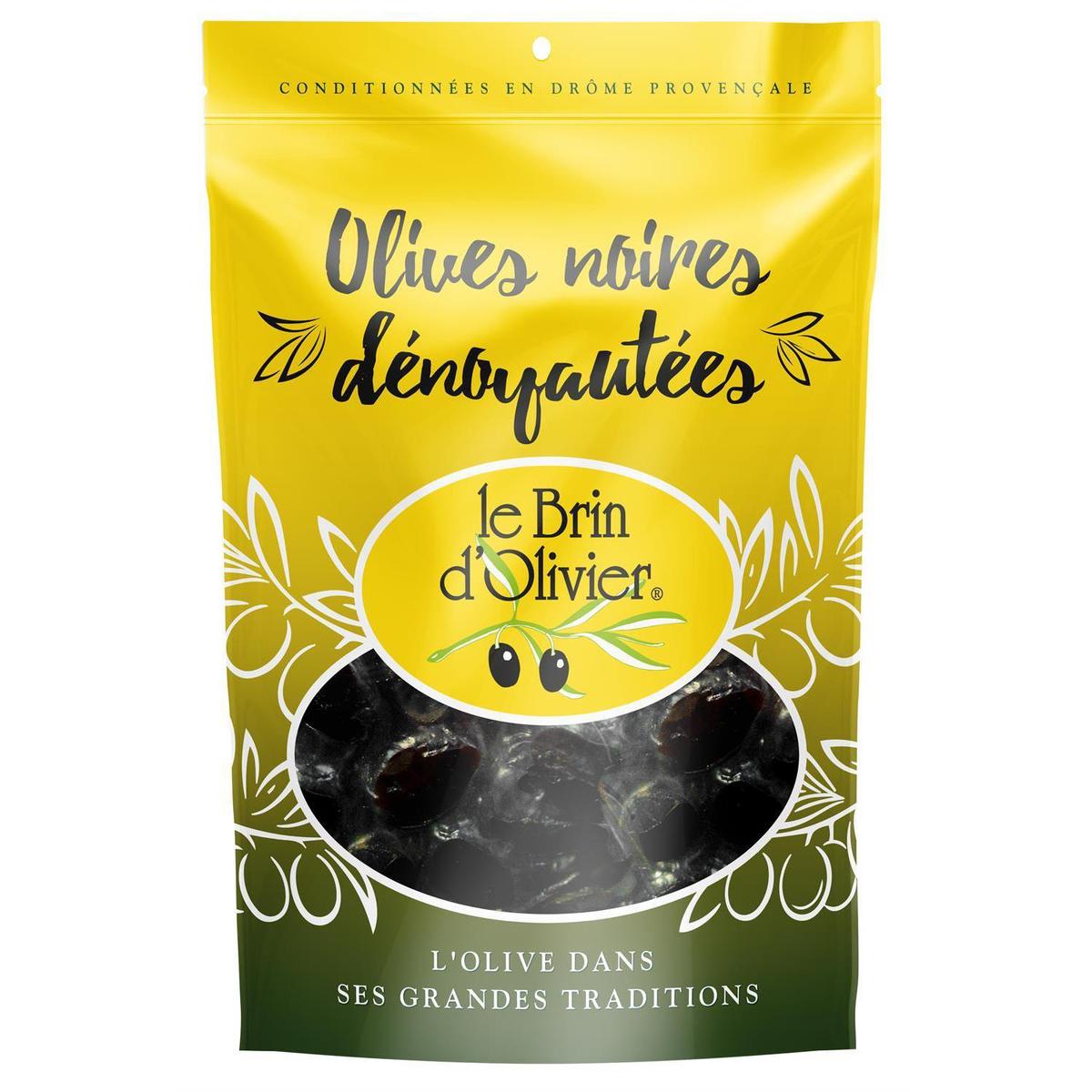 Livraison à domicile Le Brin d'Olivier Olives Noires Dénoyautées, 400g