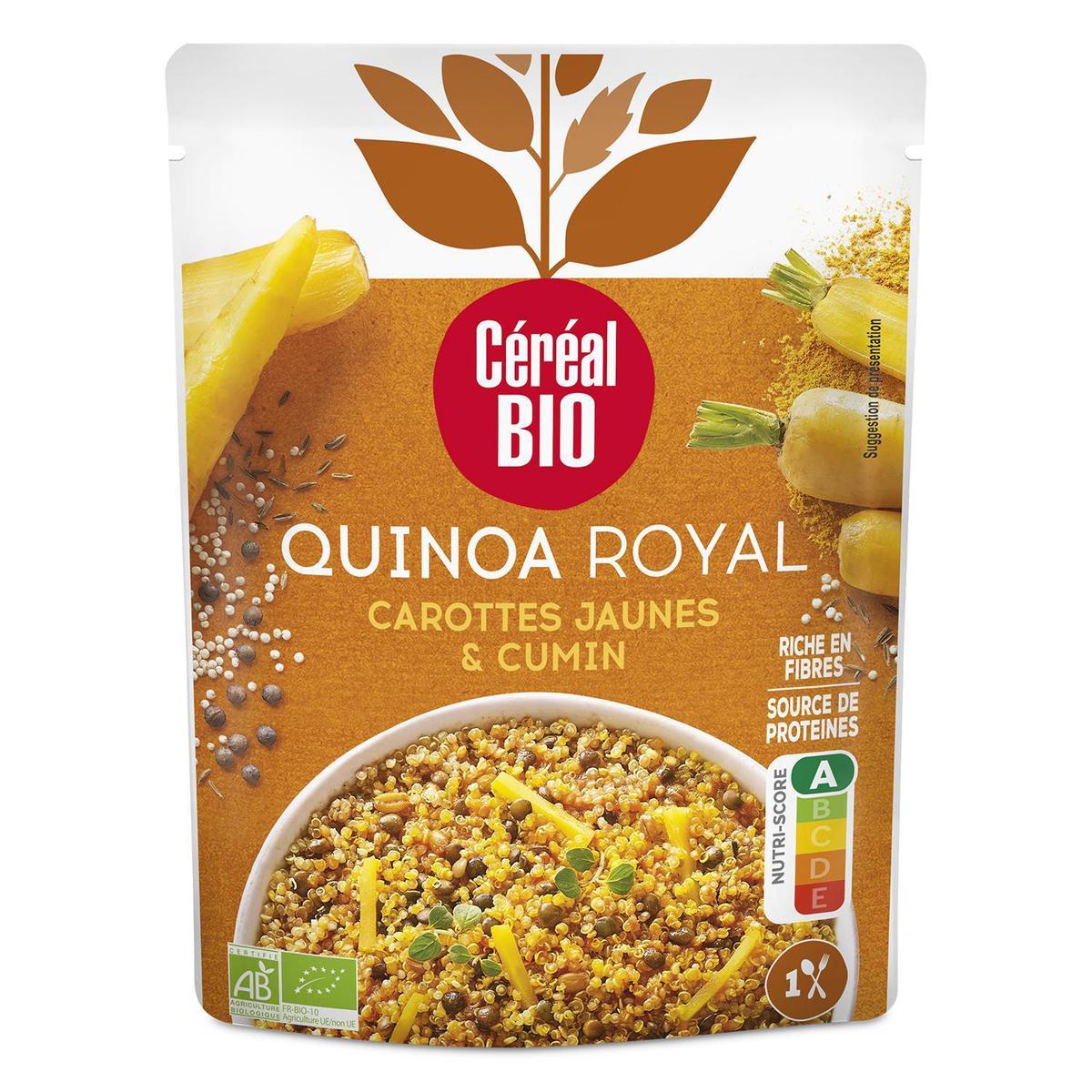 Acheter Céréal Bio Quinoa Royal Carottes Jaunes et Cumin Bio, 220g