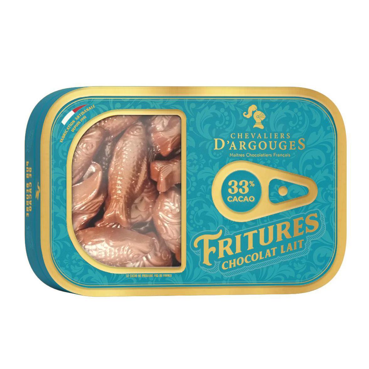 Les Chevaliers d'Argouges Friture boîte de Sardine au Chocolat au Lait, BIO