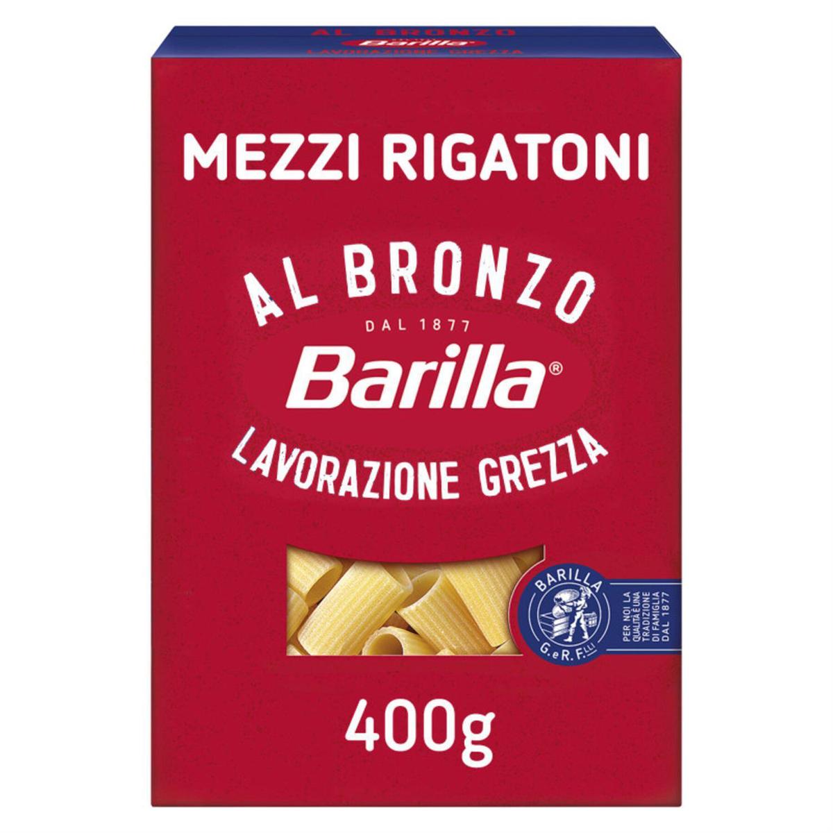 Achat / Vente Barilla Al Bronzo Pâtes Mezzi Rigatoni Premium, 400g