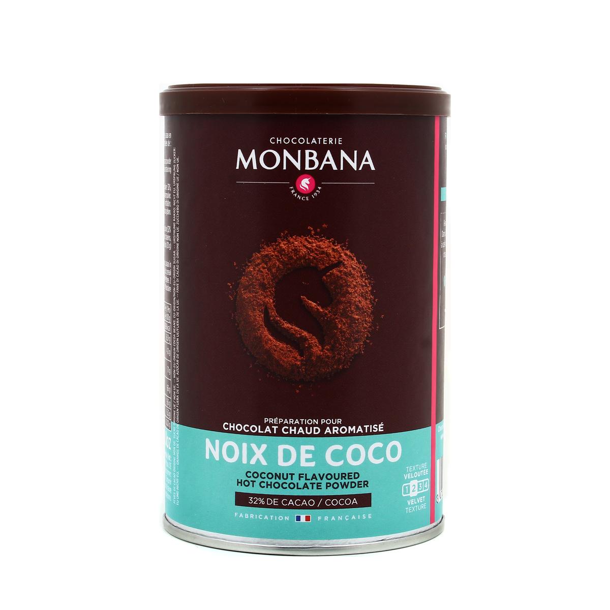 Acheter Chocolaterie Monbana Chocolat en poudre rocher coco, 250g