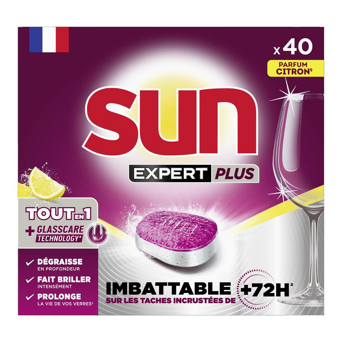 Achat / Vente Sun Capsule lave vaisselle expert citron, 40 capsules