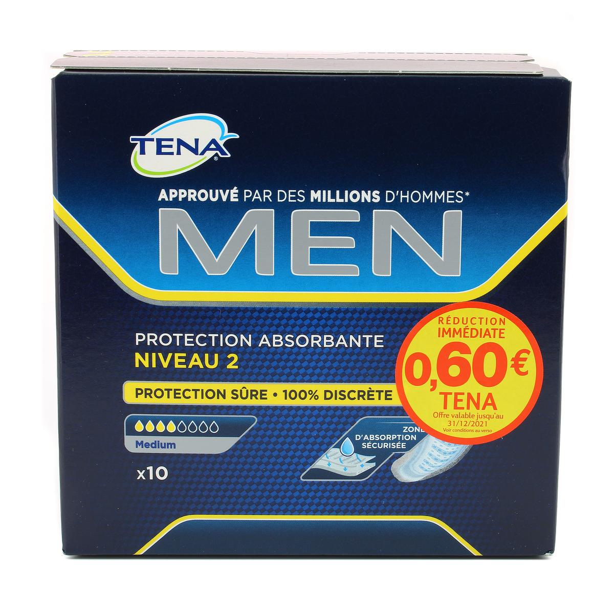 Livraison à domicile Tena Men Protection Homme Niveau 2, 10 pièces