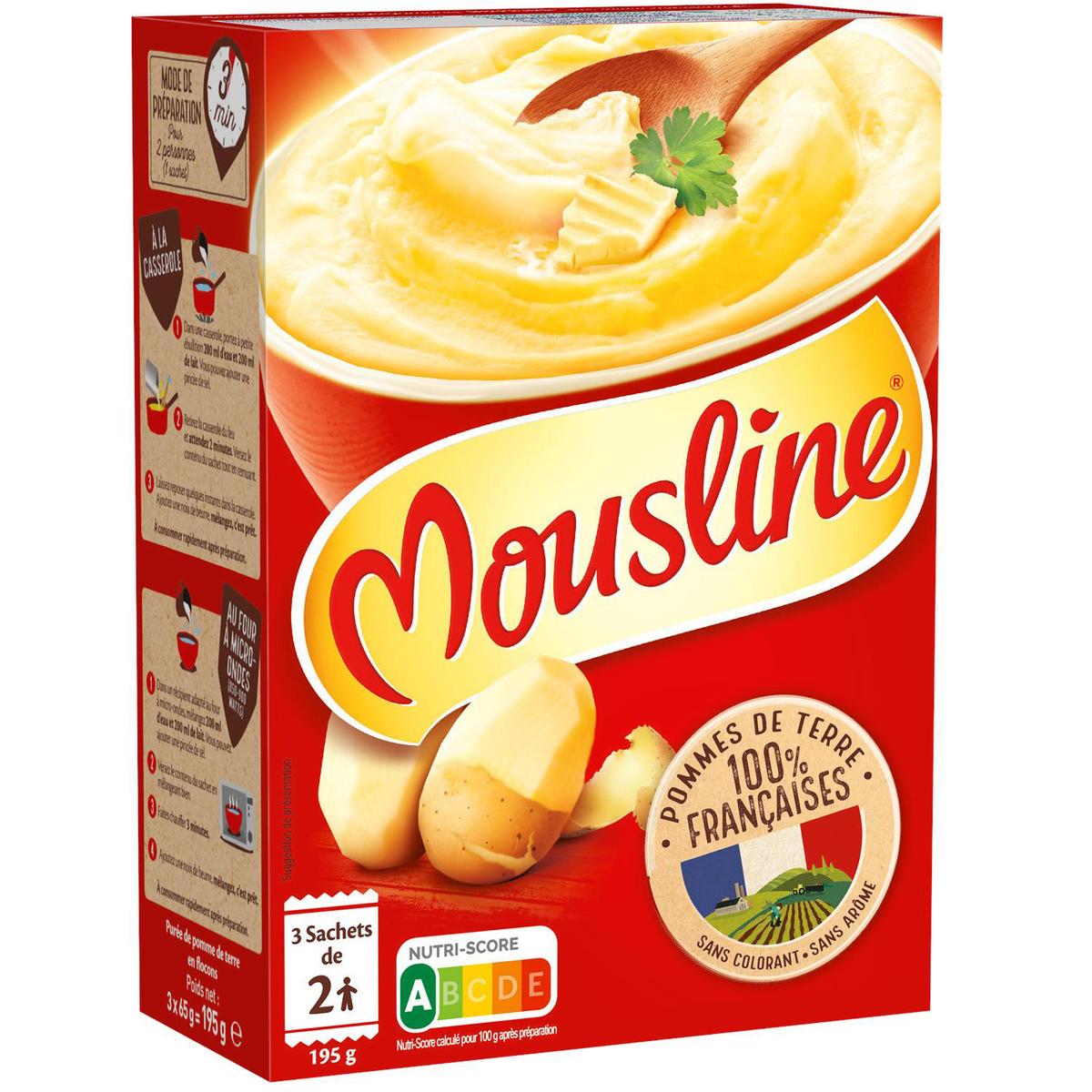 Livraison à domicile Mousline Purée Nature, 195g
