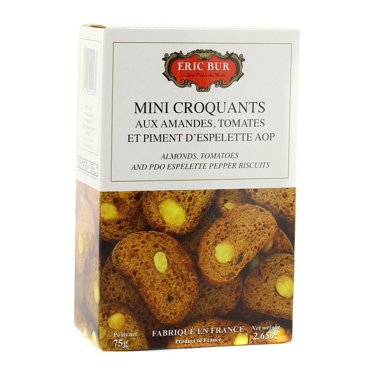 Eric Bur Mini croquants aux amandes aux tomates et piment d'Espelette