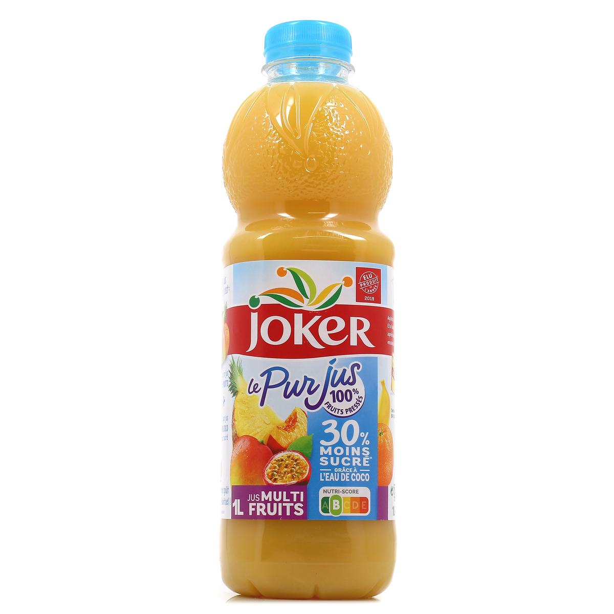 Livraison à domicile Joker Pur jus Multifruits -30% de sucre, 1L