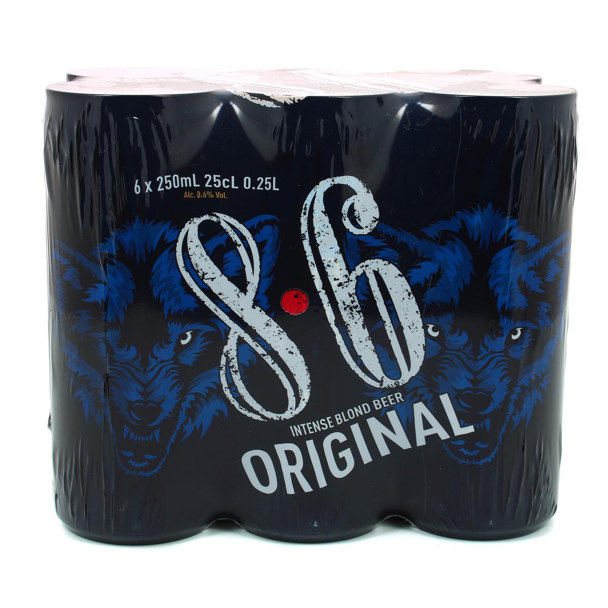 Livraison à domicile 8.6 Original Bière blonde 8.6°, 6x25cl