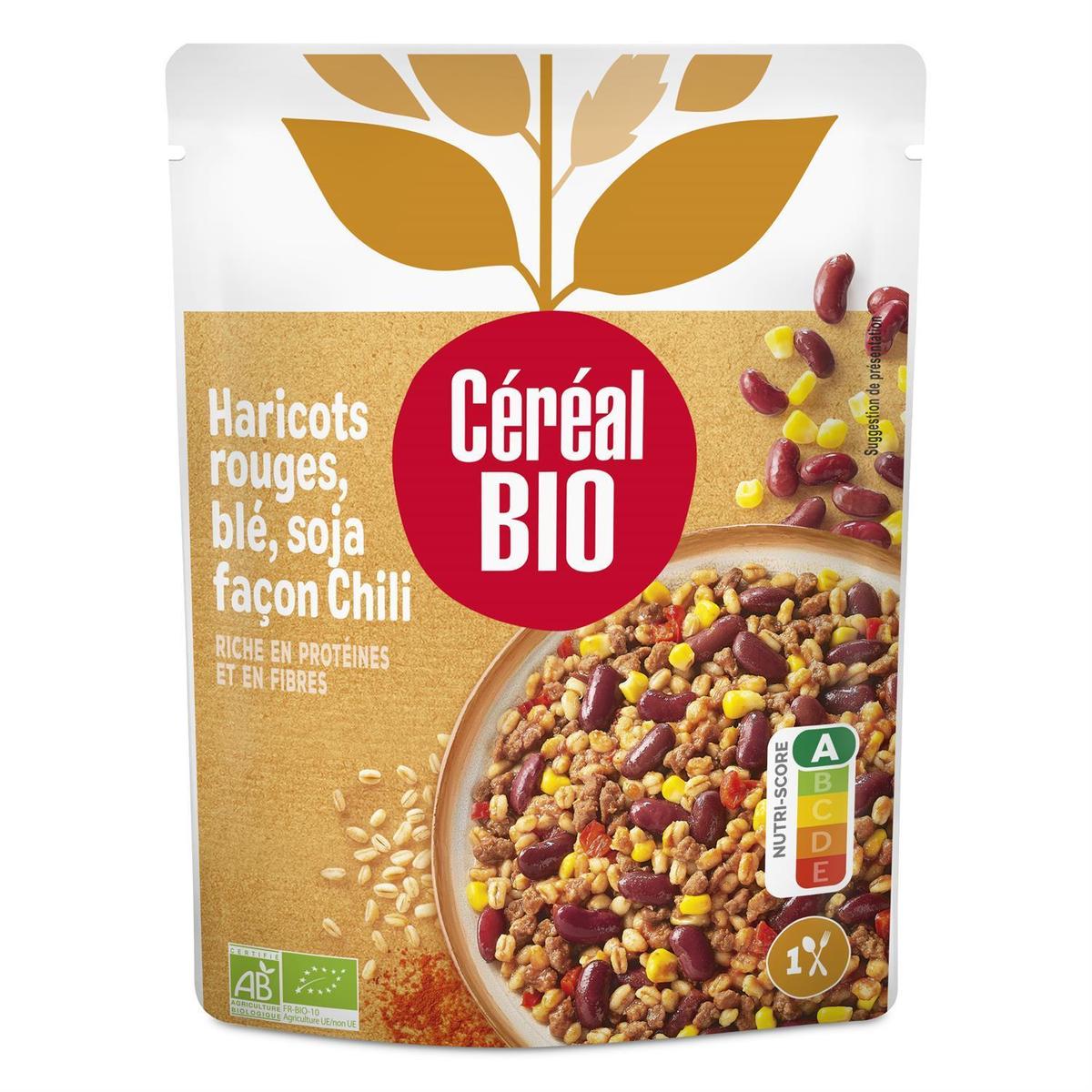 Achat Céréal Bio Doypack Haricots Rouges Blé & Soja Façon Chili, 200g