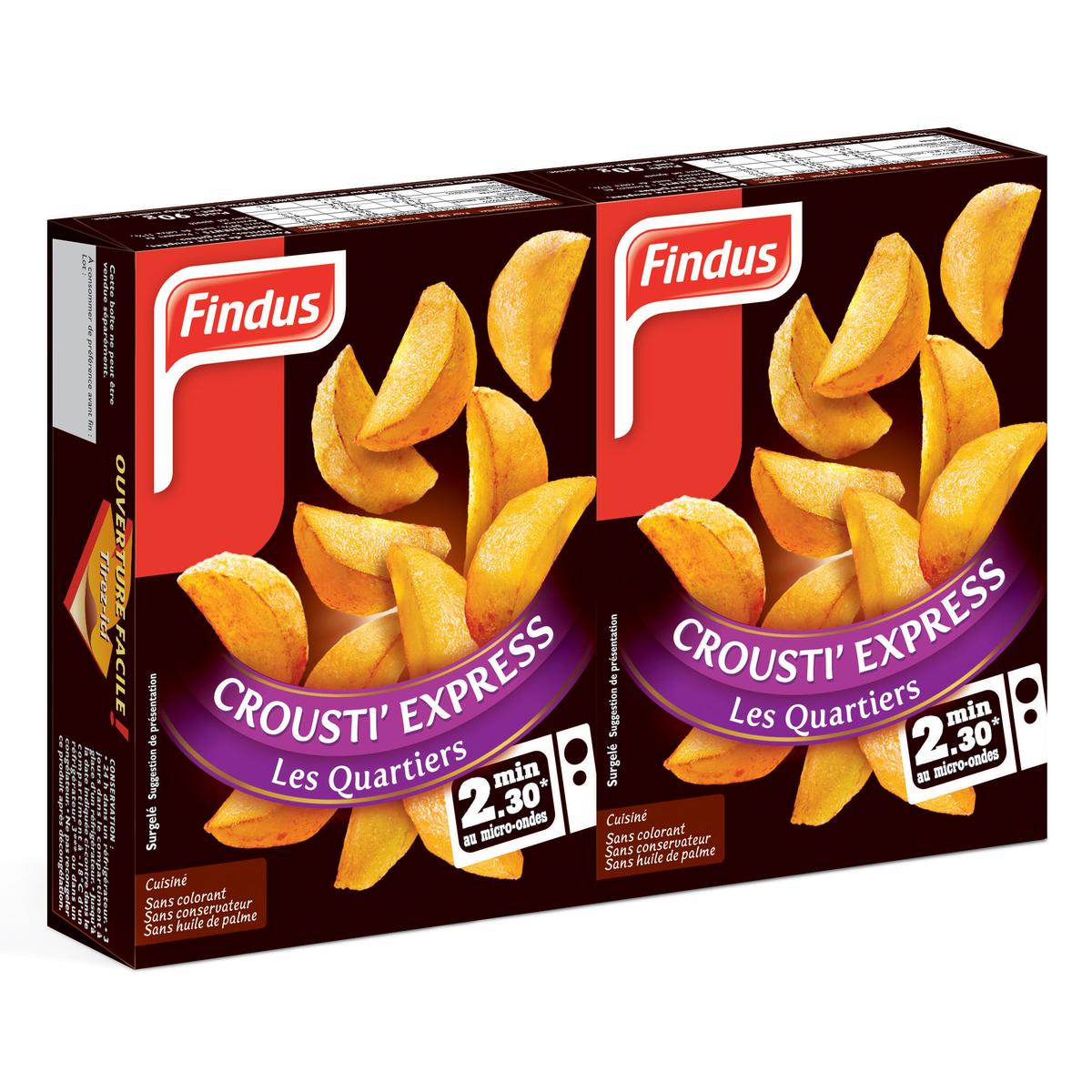 Findus Pommes de terre quartiers micro-ondables Crousti' express, 2x90g ...