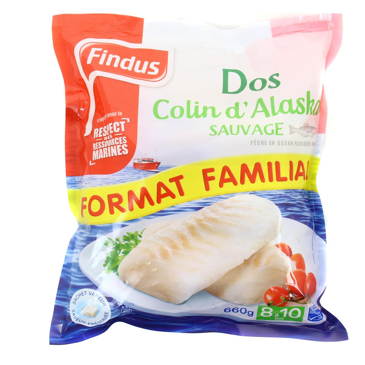 Livraison à domicile Findus Dos de colin d'Alaska sauvage MSC, 660g