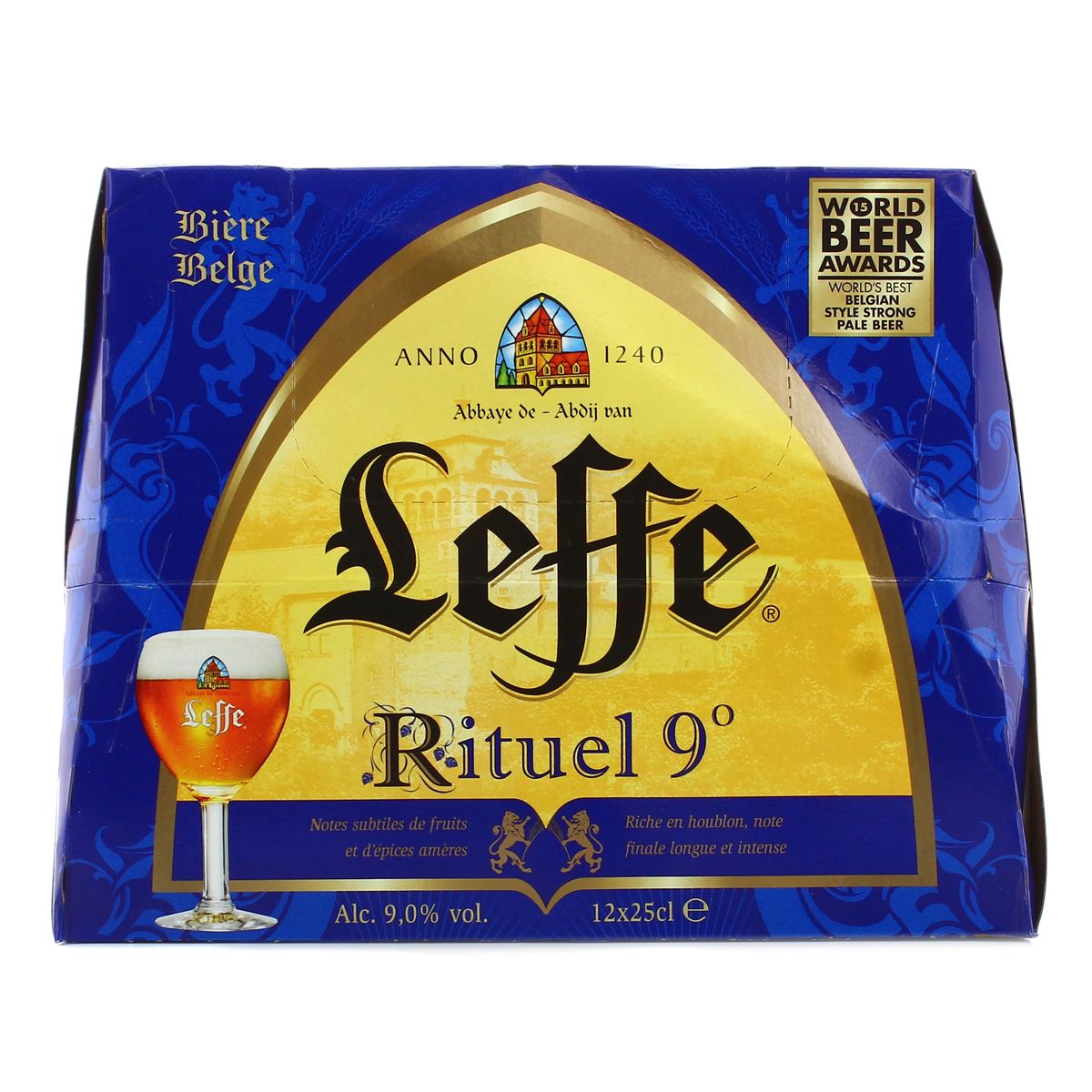 Leffe Bière blonde d'Abbaye 9°, 12x25cl : houra.fr