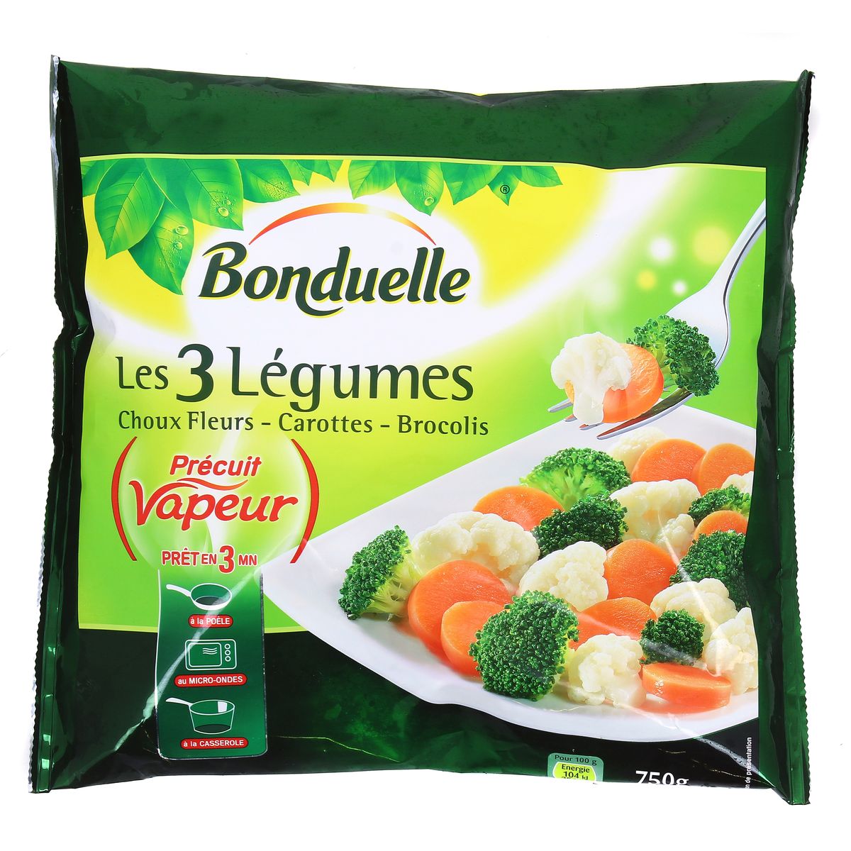 Bonduelle Les 3 Légumes- Choux fleurs, Carottes, Brocolis- Pré-cuit ...
