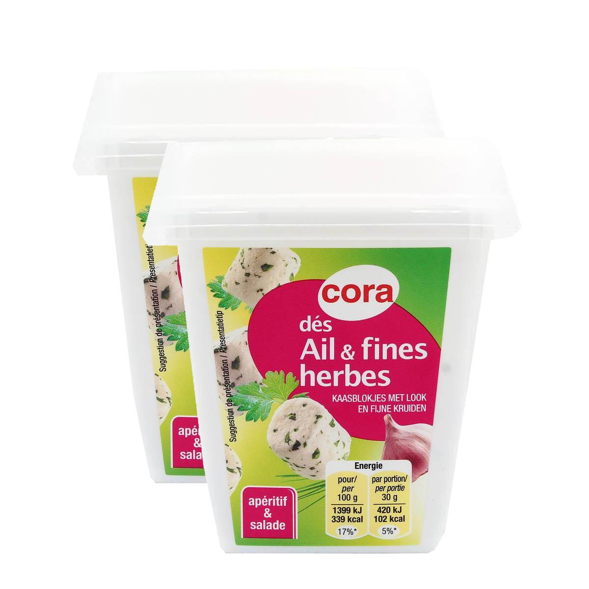 Achat Promotion Cora Fromage Frais Ail et Fines Herbes, Lot de 2x120g