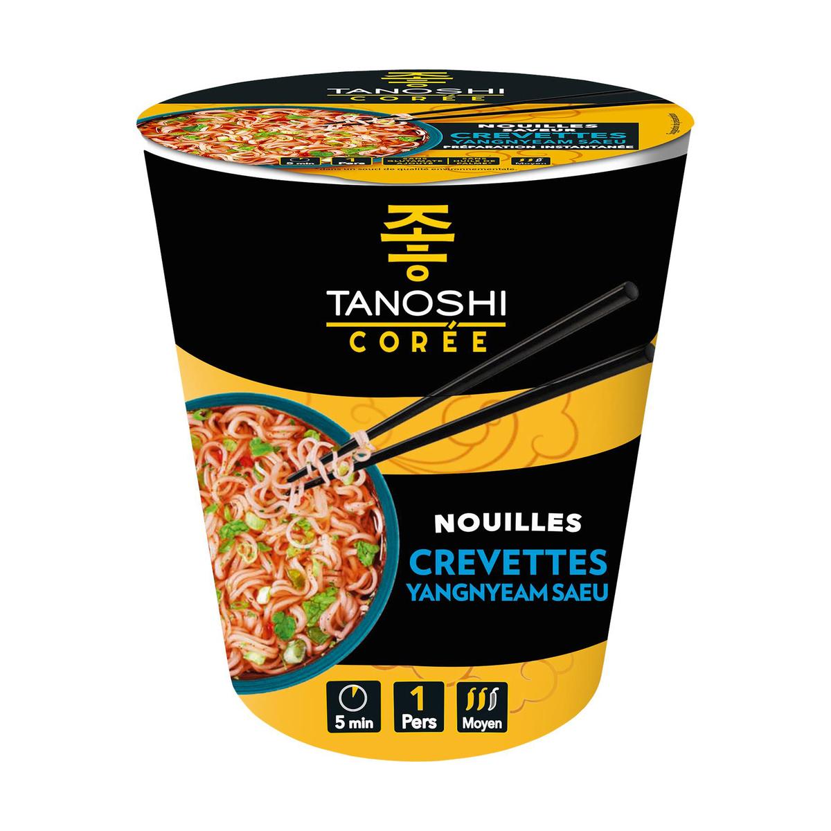 Tanoshi - Corée Nouilles Coréennes Crevettes Yangnyeam Saeu en Cup