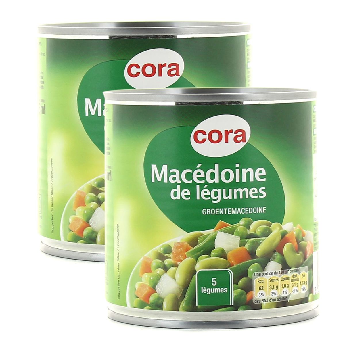 Livraison à domicile Promotion Cora Macédoine de légumes, Lot de 2x265g