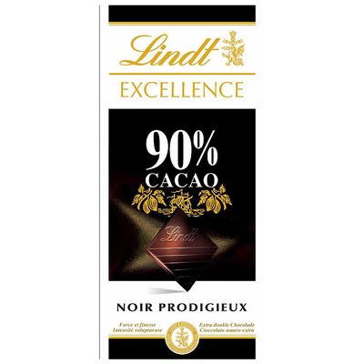 Livraison à domicile Lindt Chocolat noir Excellence 90% cacao, 100g